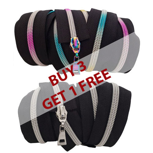 #5 Black Nylon Zippers (2 Yards & 6 Pulls) - KAMsnaps®