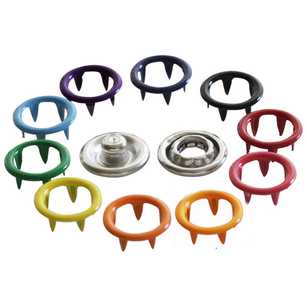 Size *14* Open-Ring Snaps Multi-Color Pack (250 Sets) - KAMsnaps®