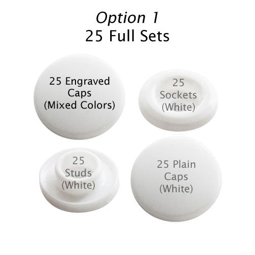 Plastic KAM Snap Fastener Buttons Engraved Twinkle Sparkle Sparkling ...