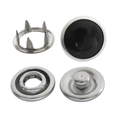 12mm Pearl Snaps - Black (50 Sets) - KAMsnaps®