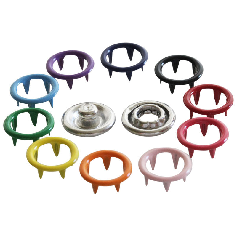 Size 16 OPEN-RING Snaps Multi-Color Pack (250 Sets) - KAMsnaps®